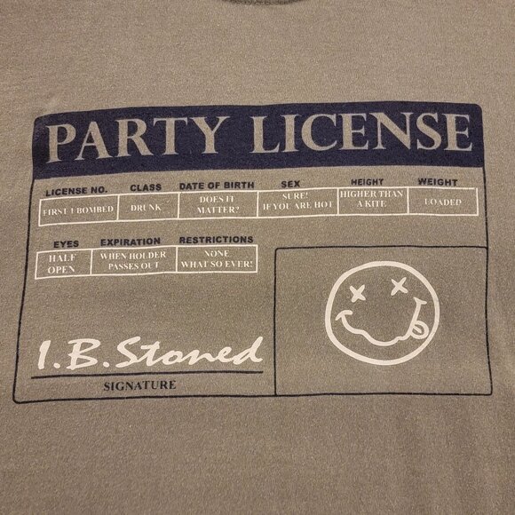 Comfort Colors | Shirts | Xl Ib Stoned Party License Soft Graphic ...